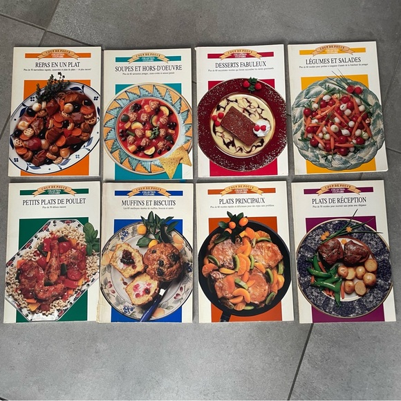 Kitchen | Gourmet Recipe Book Collection Set Of 8 | Poshmark